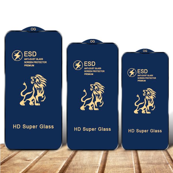 6D ESD Lion King Anti Static Tempered Glass screen protector for iphone