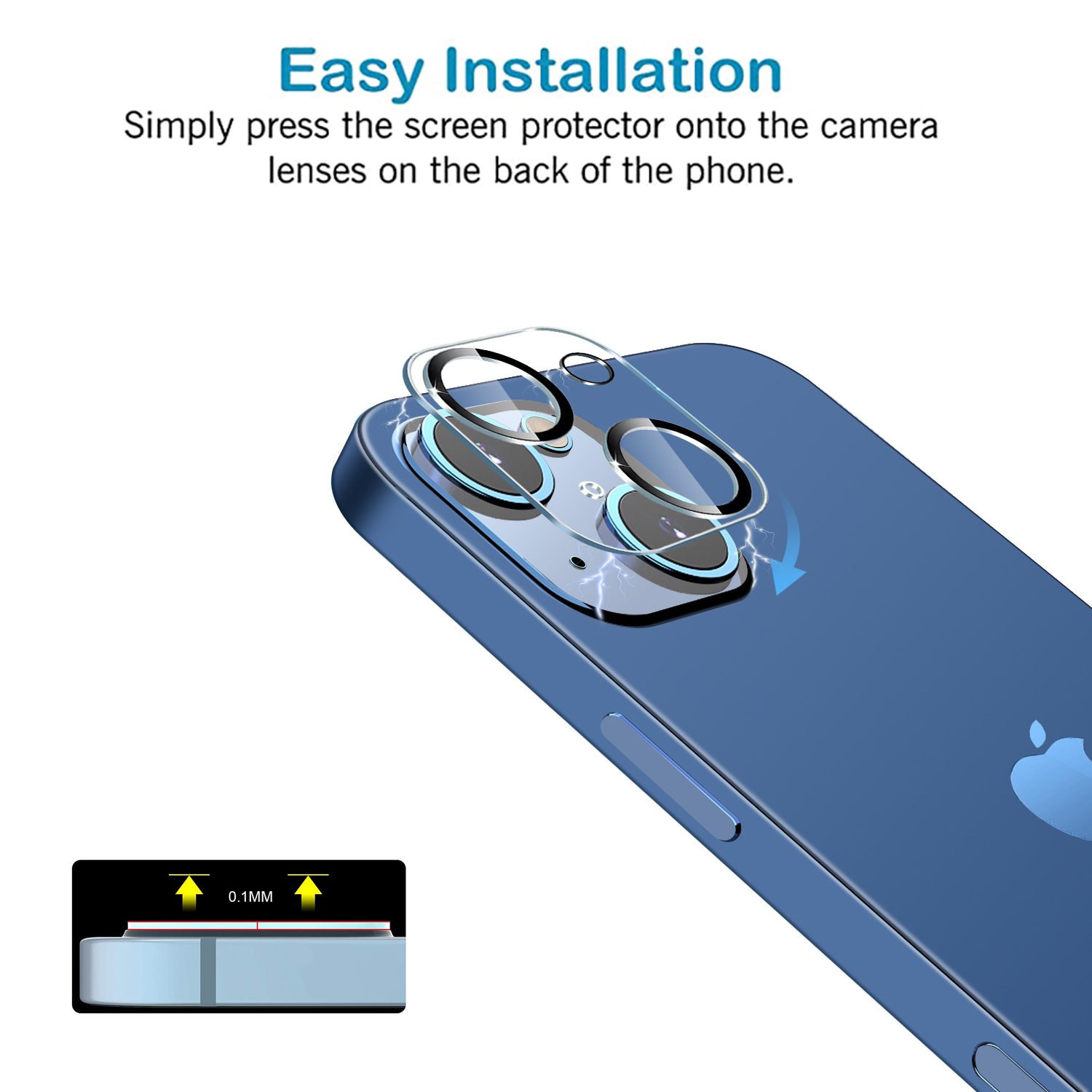 Camera Lens Protector For iPhone 13 Pro Max 3D Full Cover HD Clear