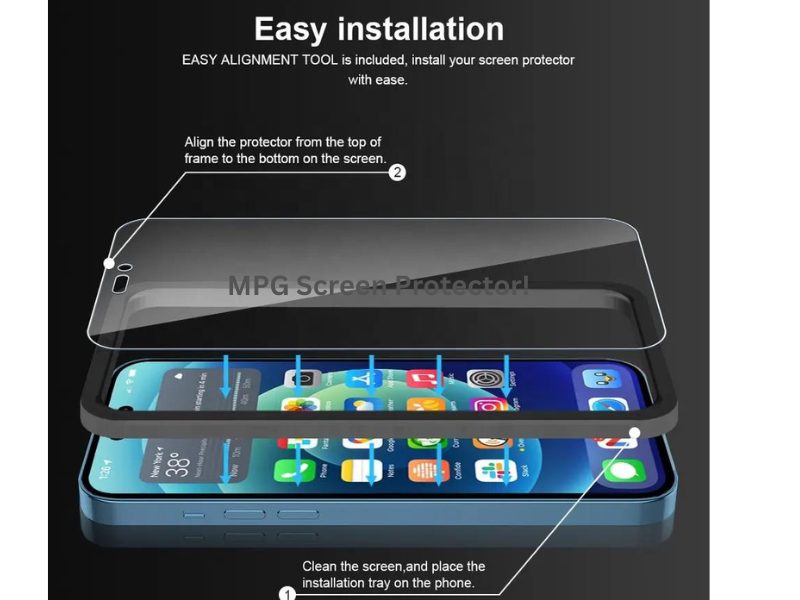 Japan Asahi Glass Matte Screen Protector With Installation Frame