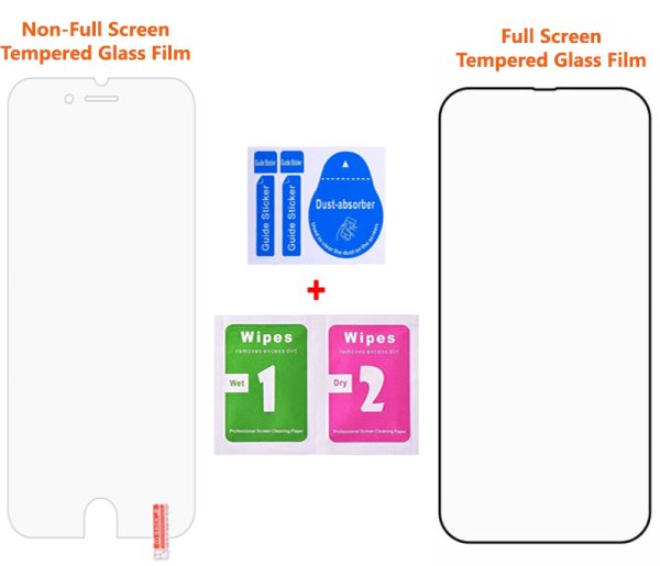 Difference between a full and a non-full screen tempered glass film?