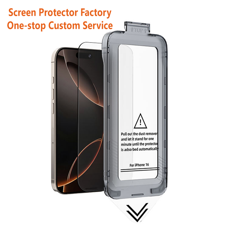 Glass Screen Protector with Easy Install Tool for iPhone 16 / 15 / 14